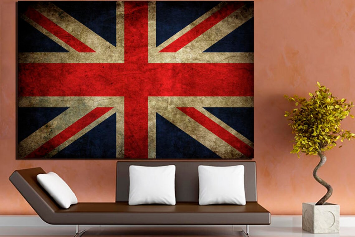Great Britain Flag Britain Flag Print Flag Print Britain Flag Canvas ...