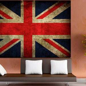 Great Britain Flag Britain Flag Print Flag Print Britain Flag Canvas ...
