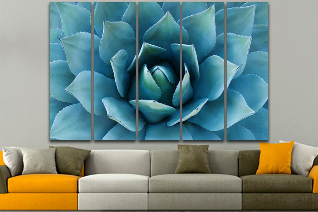 Blue Agave Print Decor Floral Tequila Agave Blue Agave Print Blue Agave ...