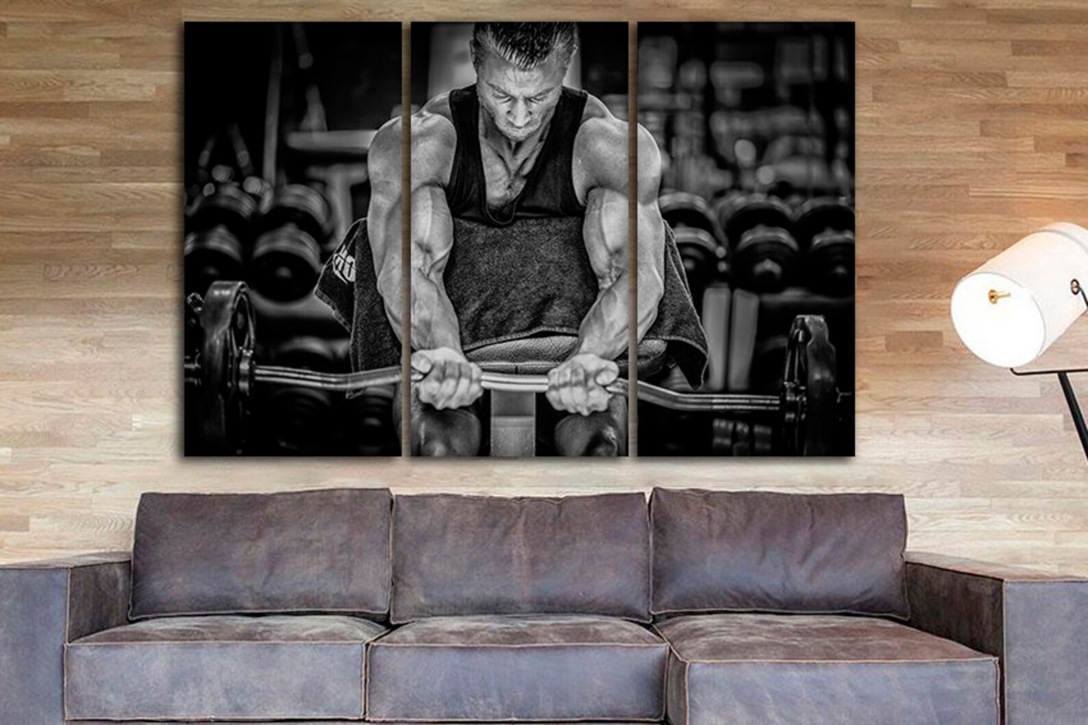 Aerobic Art Powerlifting Canvas Gym Wall Print Strong Man Art - Etsy