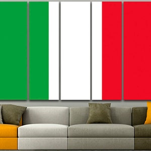 Italy Flag Print on Canvas Europe Italy Flag Art Italy Flag Photo Italy ...