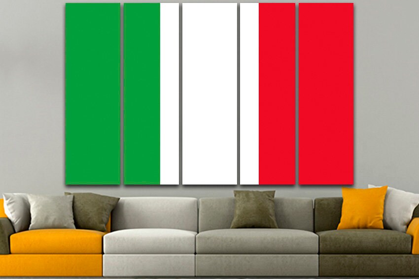 Italy Flag Print on Canvas Europe Italy Flag Art Italy Flag - Etsy