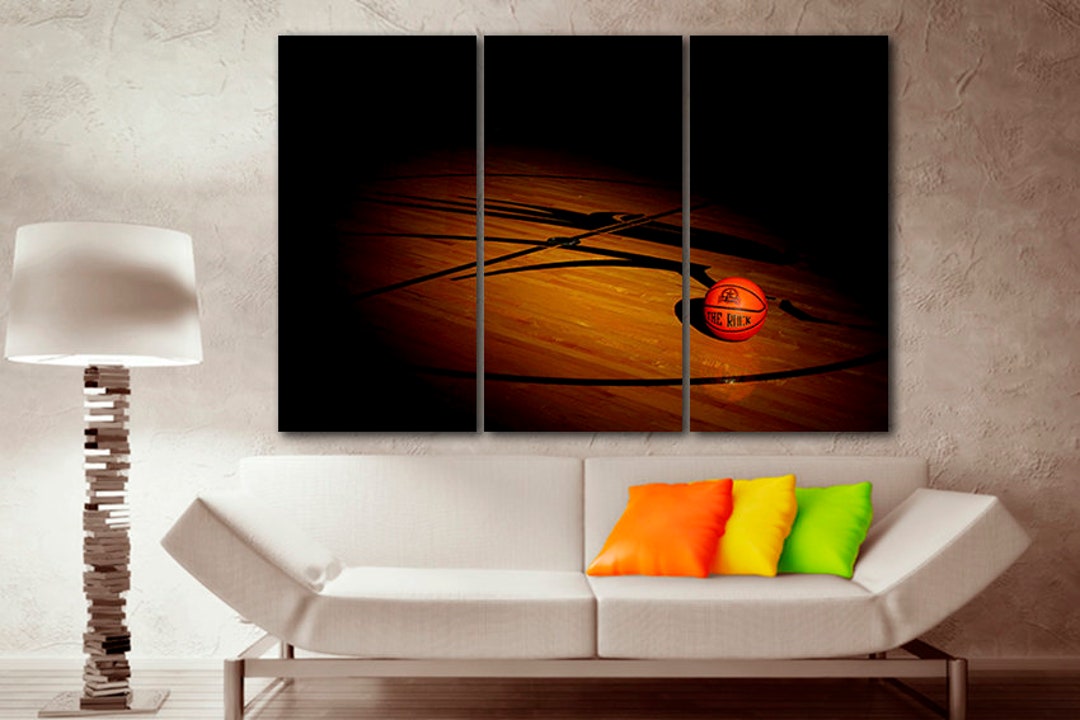 Basketball Art Sport сanvas Set Basketball Print Ball Wall Decor ...