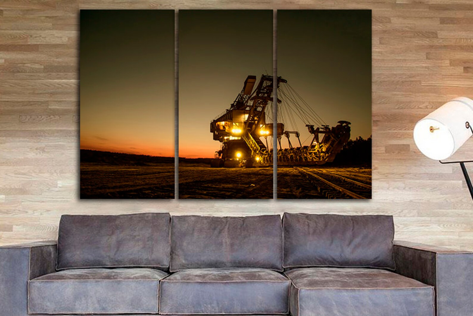 Mining Excavator Art Mechanism Canvas Engine Wall Decor Heavy - Etsy