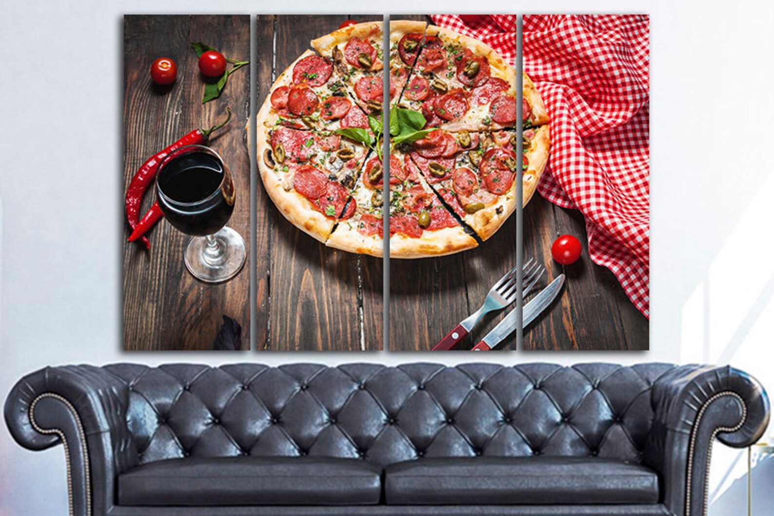 Pizza Wall Art Cafe Decor Pizza Canvas Art Food Decor Italian - Etsy