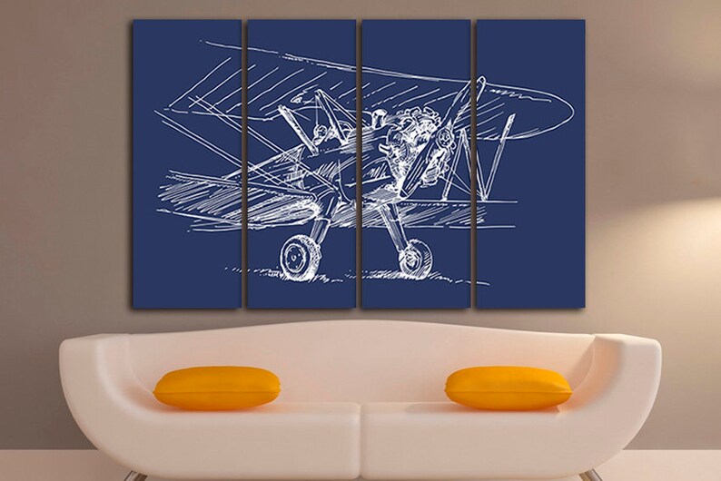 Plane Wall Decor Aviation Canvas Engine Decor Mechanism - Etsy