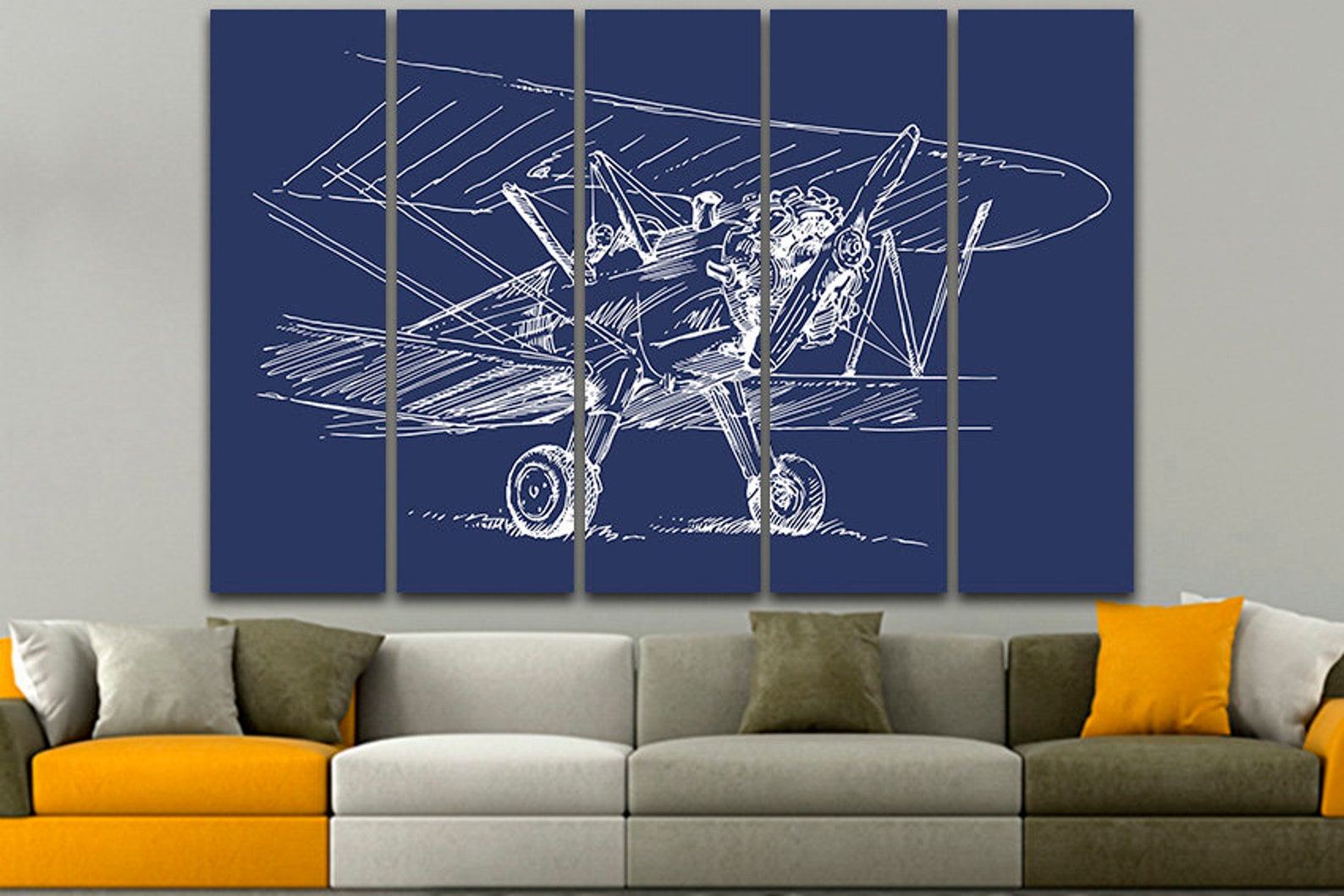 Plane wall decor Aviation canvas Engine decor Mechanism | Etsy
