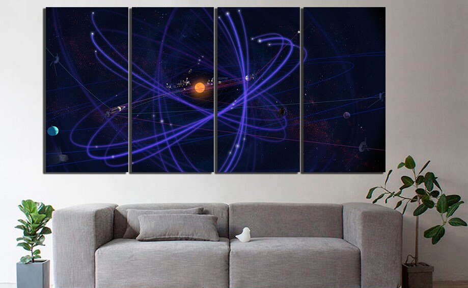 Satellites Space Print on Canvas Space Décor Space Print - Etsy