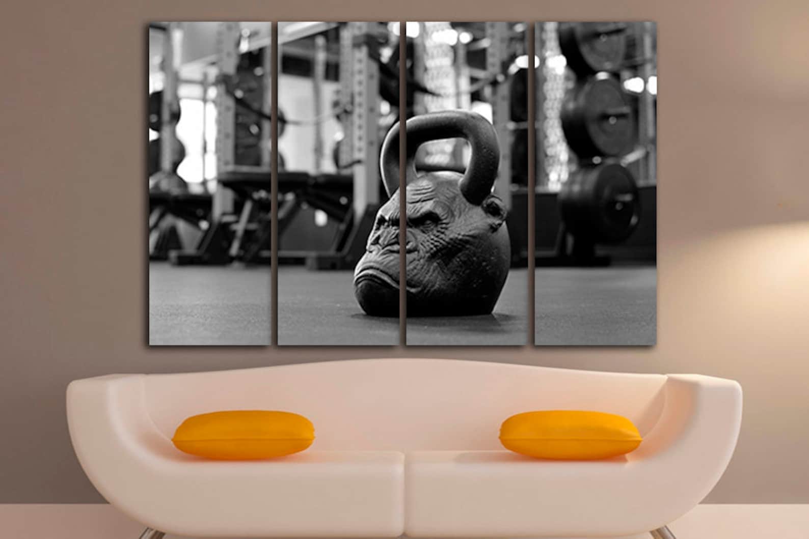 Weight gym canvas Aerobic art Lifting weight Crossfit gym art | Etsy