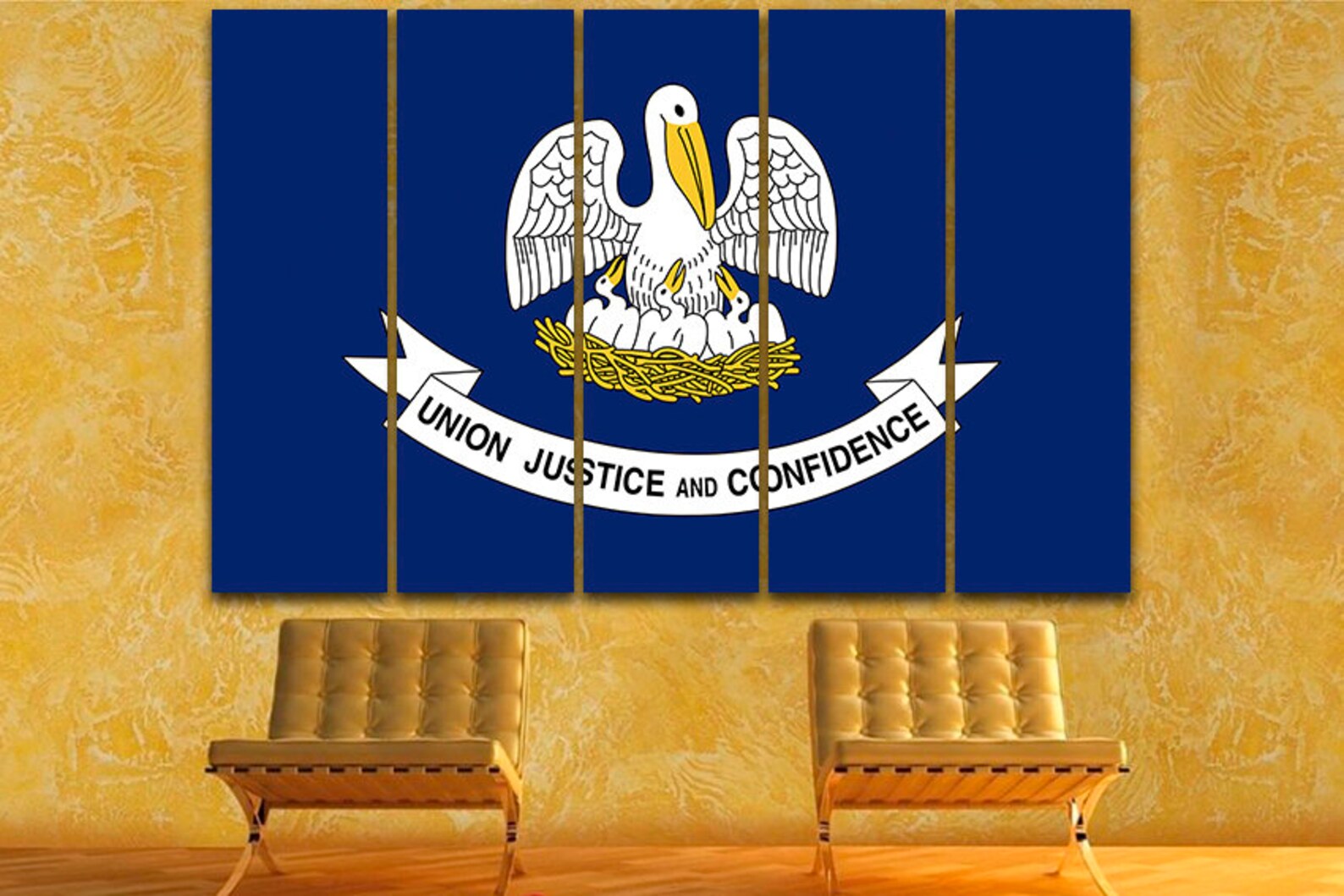 Louisiana State Art Flag Louisiana Flag Art Louisiana Flag | Etsy