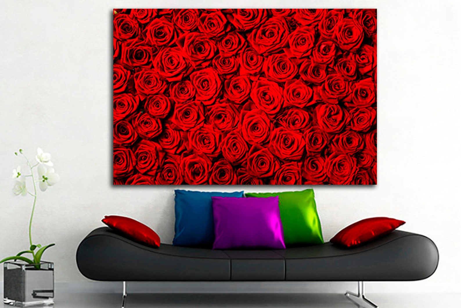 Red Roses Flowers Wall Art Roses Wall Decor Gift for Mom - Etsy
