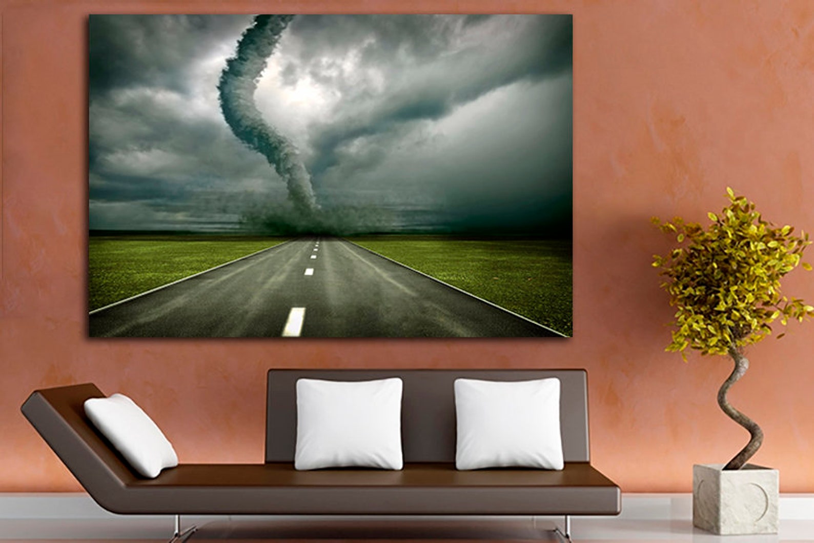 Tornado Canvas Storm Wall Art Weather Décor Tornado Photo Rain Wall ...