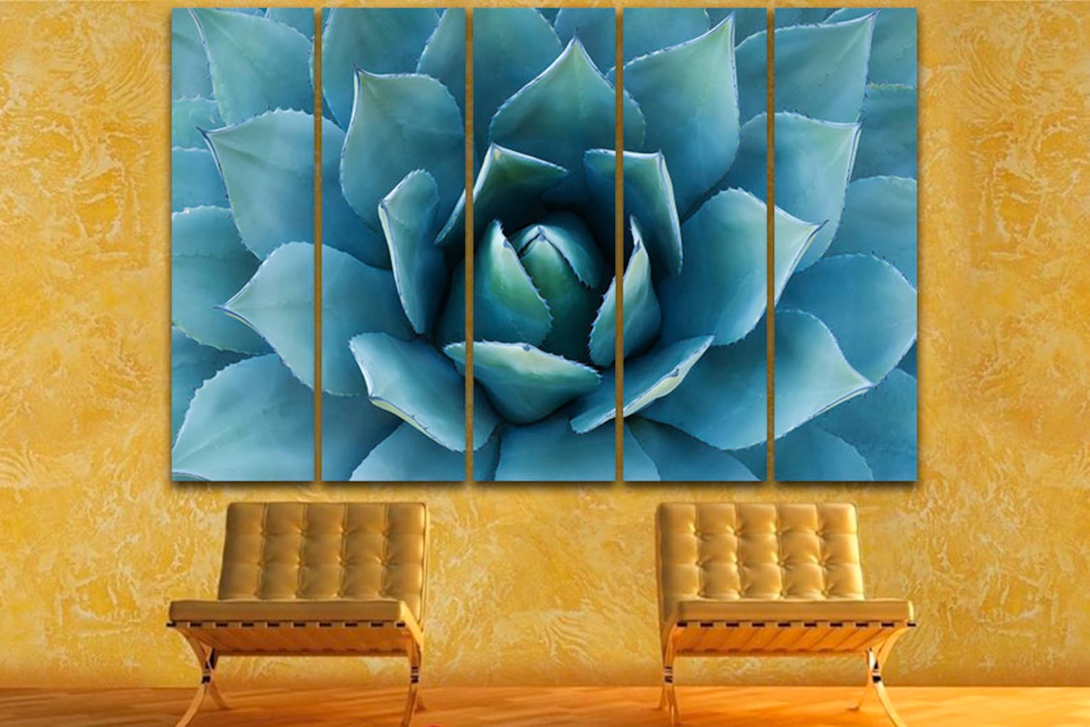 Blue Agave Print Decor Floral Tequila Agave Blue Agave Print | Etsy