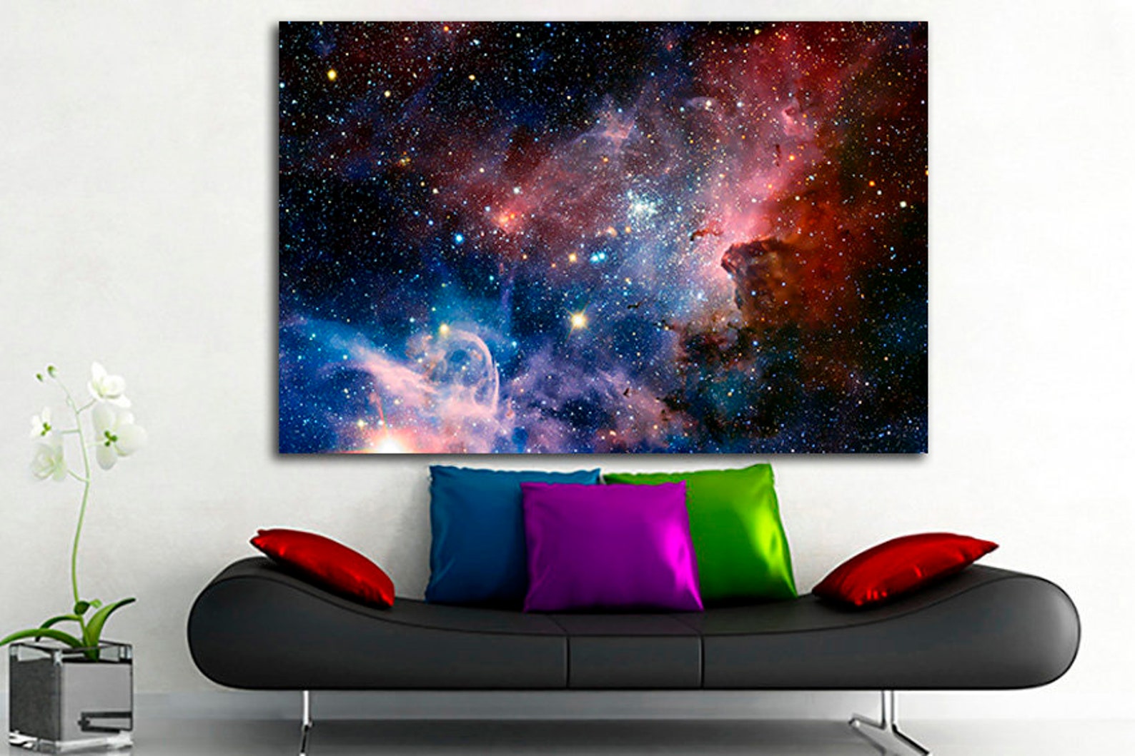 Space Wall Art Nebula Decor Space Canvas Space Poster - Etsy