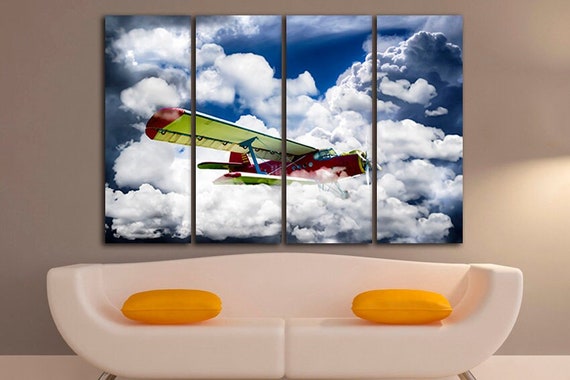 Aircraft Propeller Fly Airplane Canvas Adventure Wall Art - Etsy