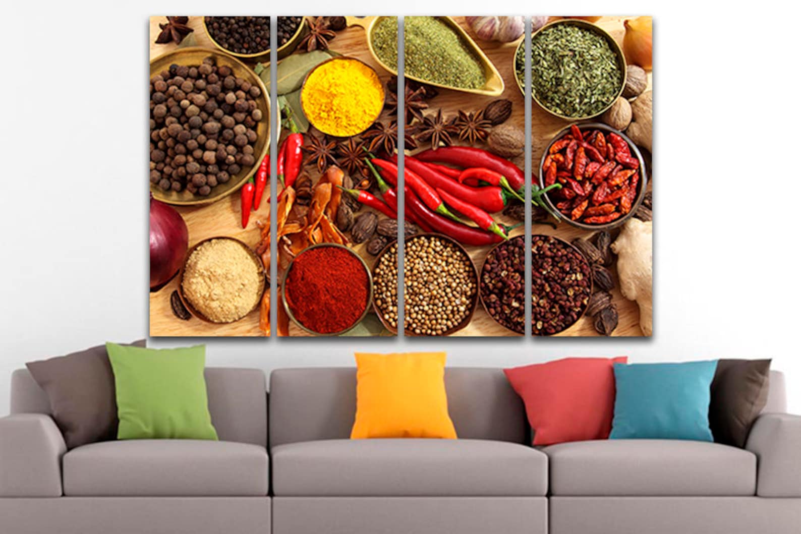 Spice on canvas Spice print Kitchen wall art Cafe wall decor | Etsy