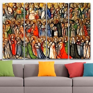 Saints Wall Art Religion Canvas All Saints Wall Art Religion Print ...