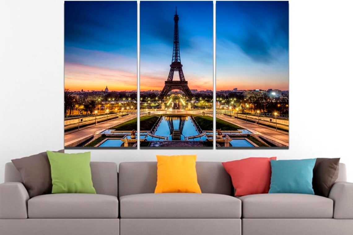 Large Paris Wall Art France Canvas Print Tour Eiffel Paris | Etsy