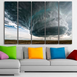 Tornado Canvas Storm Wall Art Weather Décor Tornado Photo Rain Wall ...