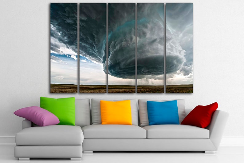 Tornado Canvas Storm Wall Art Weather Décor Tornado Photo Rain - Etsy