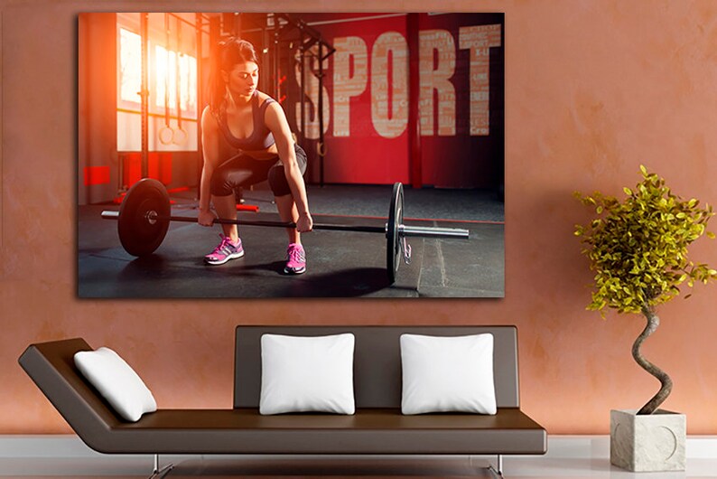 Fitness Girl Canvas Sport Print Workout Art Fitness Art Gymnastic Gift ...