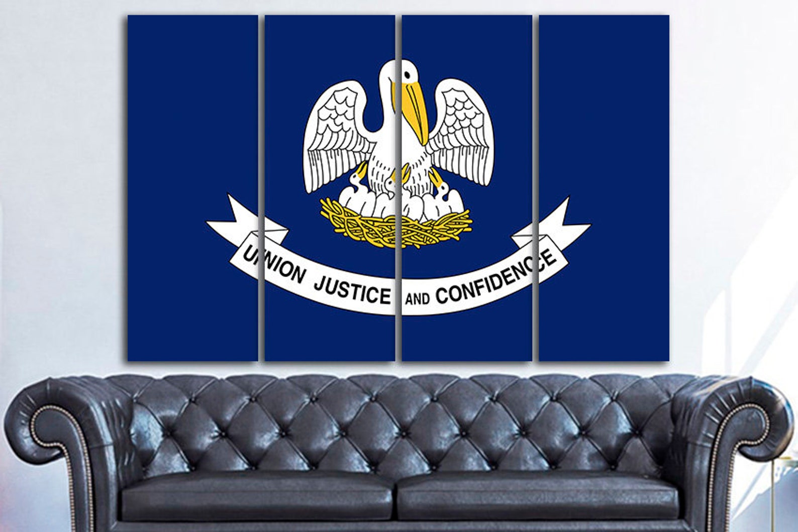 Louisiana State Art Flag Louisiana Flag Art Louisiana Flag | Etsy