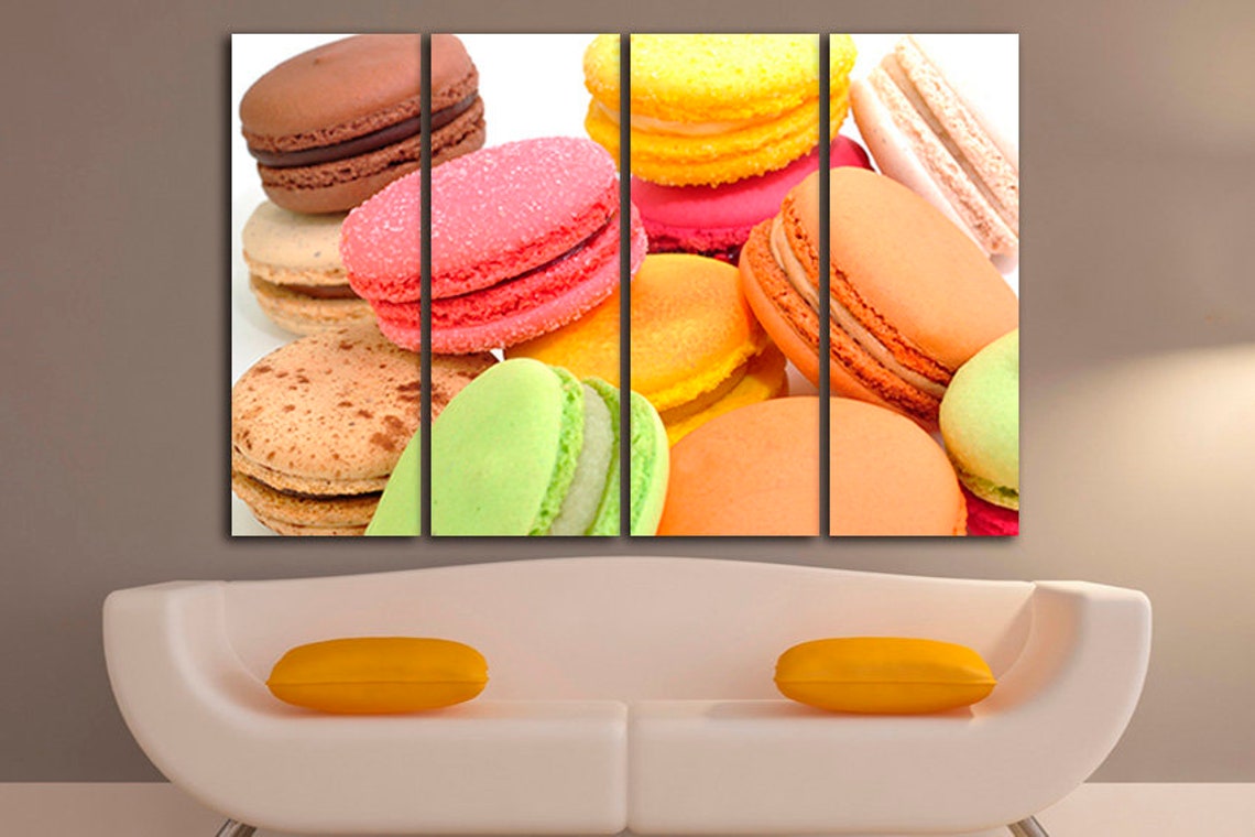 Macaron Print on Canvas French Macaron Macaron Canvas Macaron Print ...