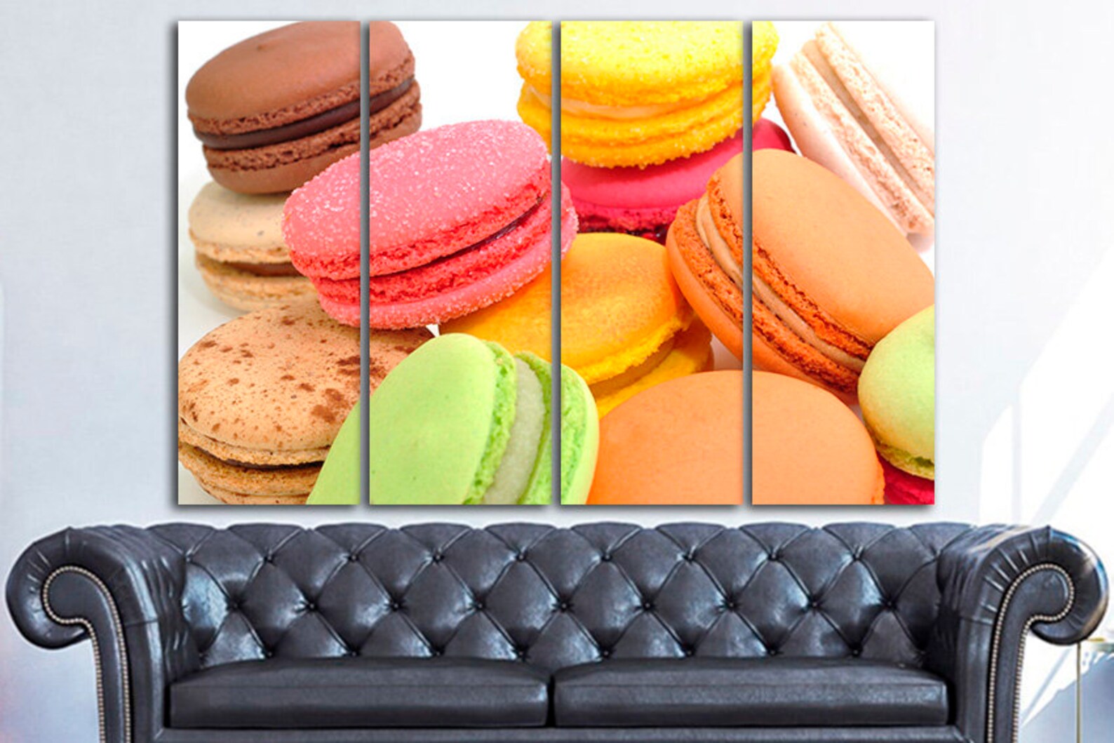 Macaron Print on Canvas French Macaron Macaron Canvas Macaron Print ...