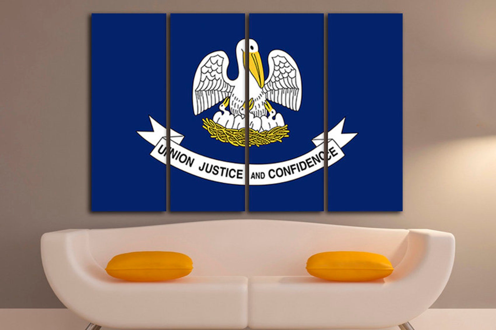 Louisiana State Art Flag Louisiana Flag Art Louisiana Flag | Etsy