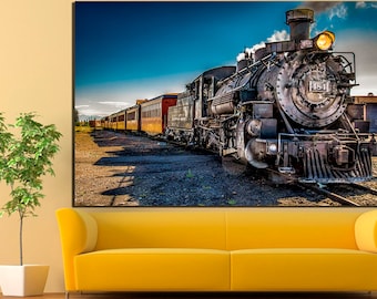Train Wall Art Large Wall Art Locomotive Train Wall Art Prints Train ...