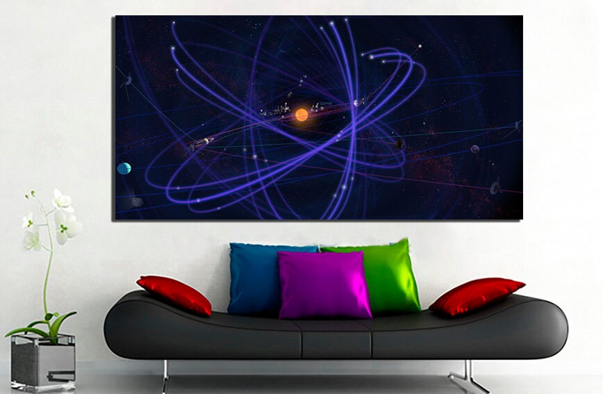 Satellites Space Print on Canvas Space Décor Space Print - Etsy