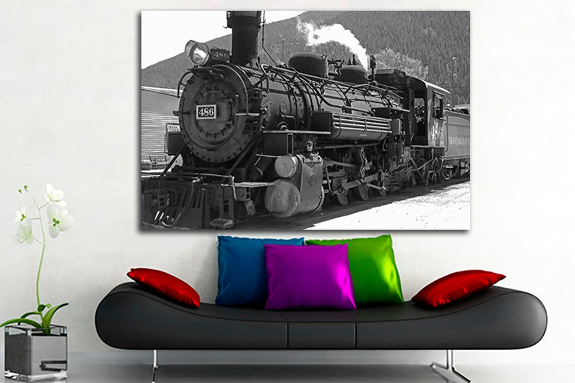 5 Panel Set Train Canvas Steam Train Train Art Steam Engine - Etsy