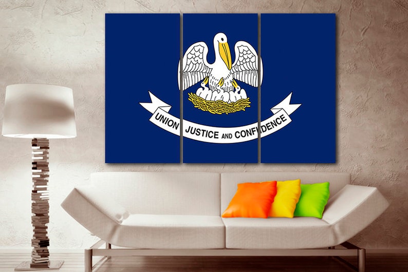 Louisiana State Art Flag Louisiana Flag Art Louisiana Flag | Etsy