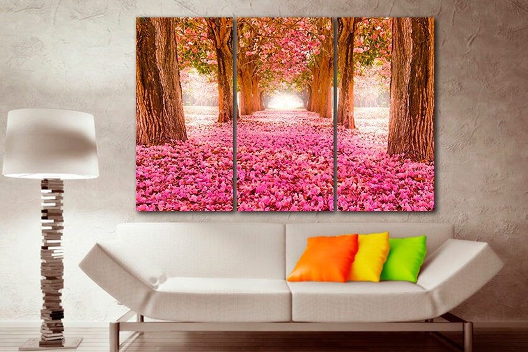 Sakura Canvas Large Wall Art Sakura Print Hanging Frame Set Sakura ...