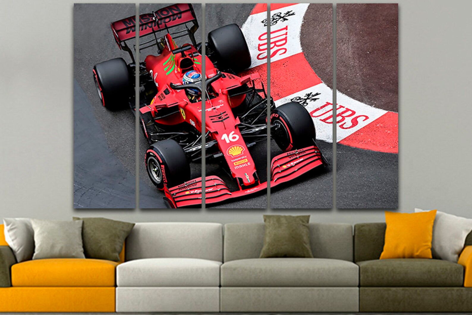 Bolide Canvas Sport Red Car Wall Art Racing Print Race Car Décor Rally ...