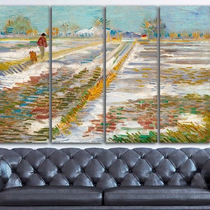 Landscape in the Snow Van Gogh Canvas Reproduction Print Fields of ...