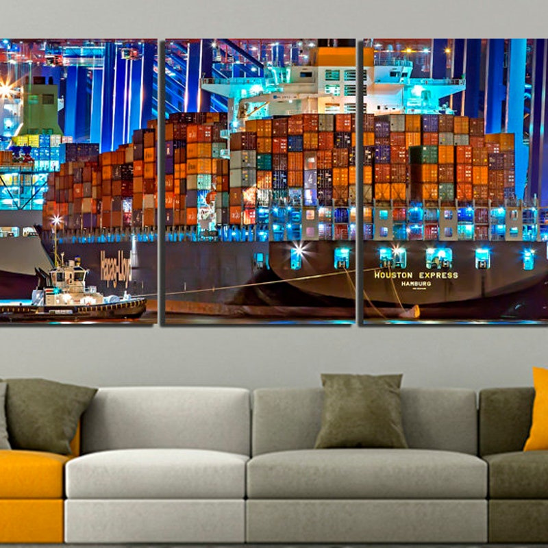 Cargo Ship Paintings - Etsy