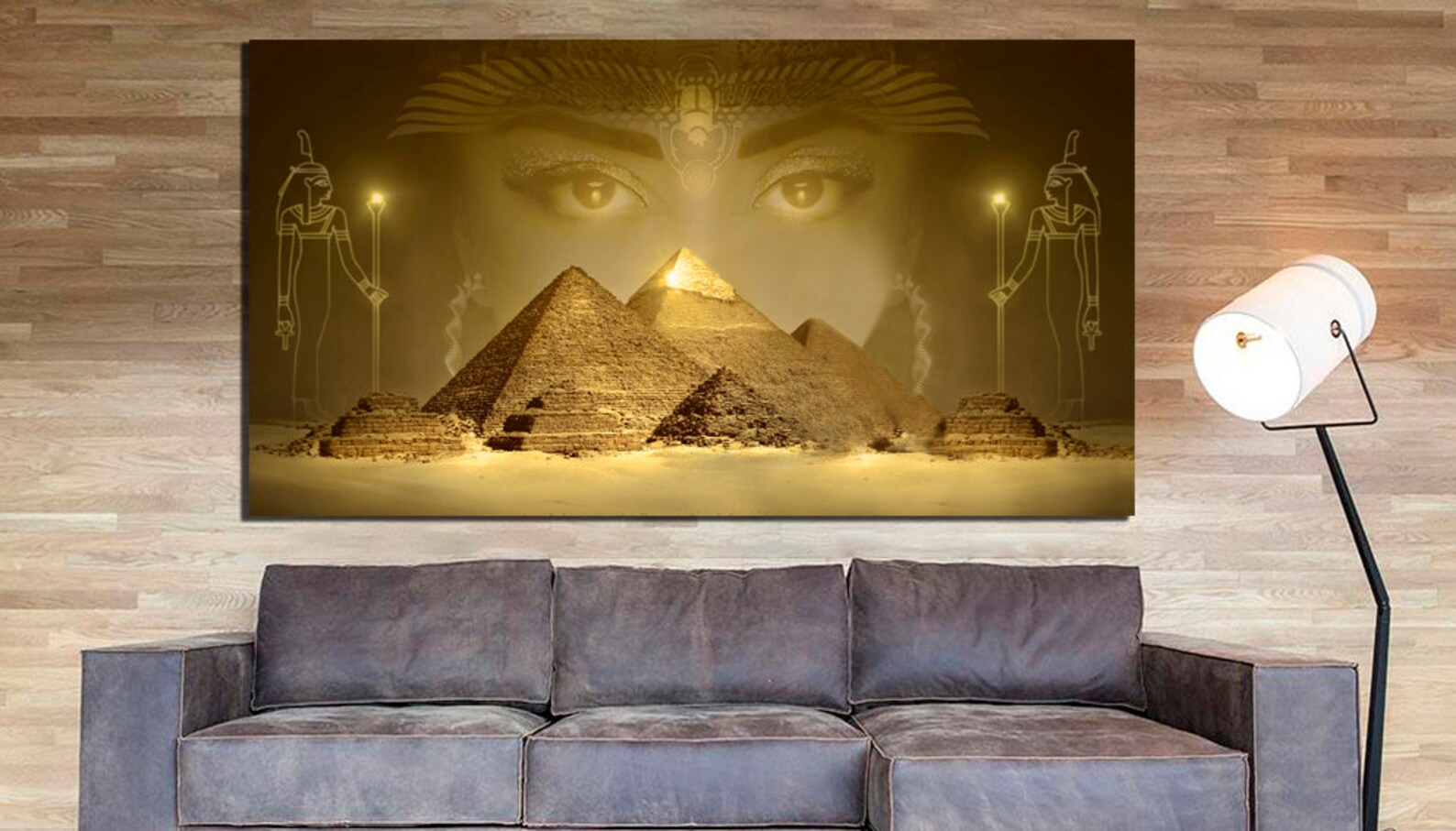 Egypt Print Queen Cleopatra Pharaoh Canvas Great Pyramid Décor - Etsy