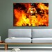 Fire Canvas Fireman Wall Art Firefighter Décor Boy Bedroom Art Fire ...