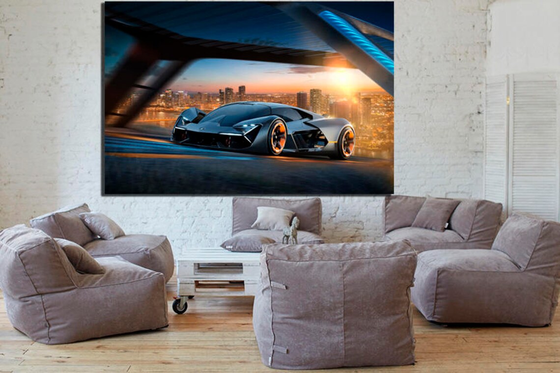 Print on Canvas Concept Car Art Sport Car Print Supercar Wall Art Cars ...