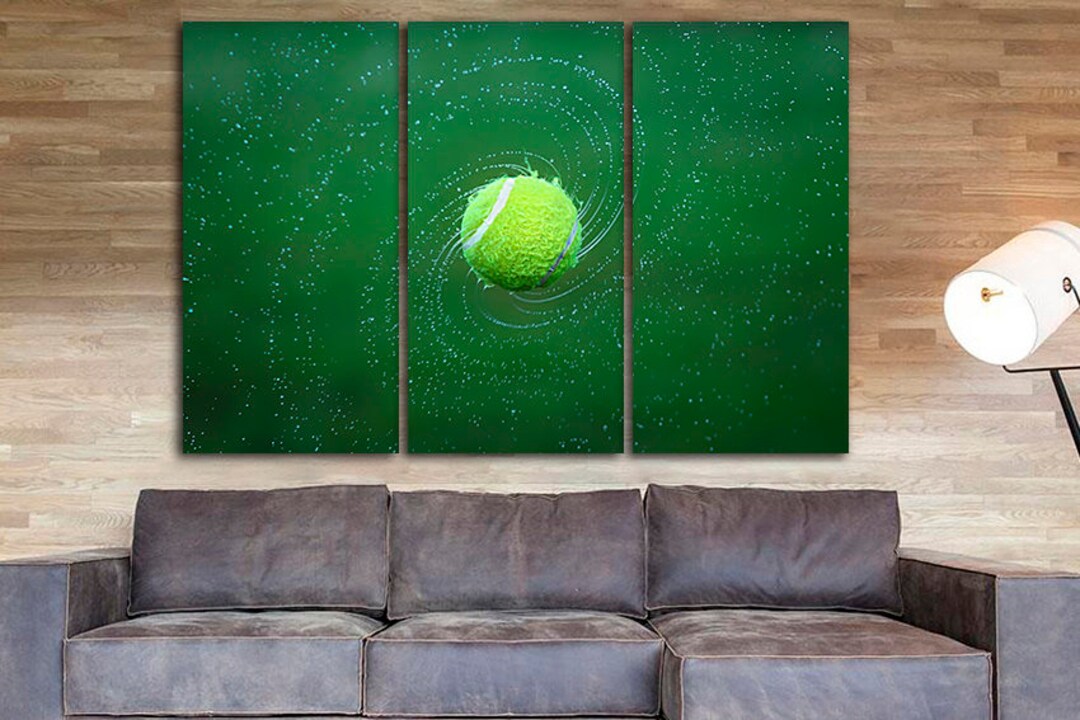 Tennis Canvas Sport Wall Art Tennis Ball Print Tennis Fan Gift Kids ...