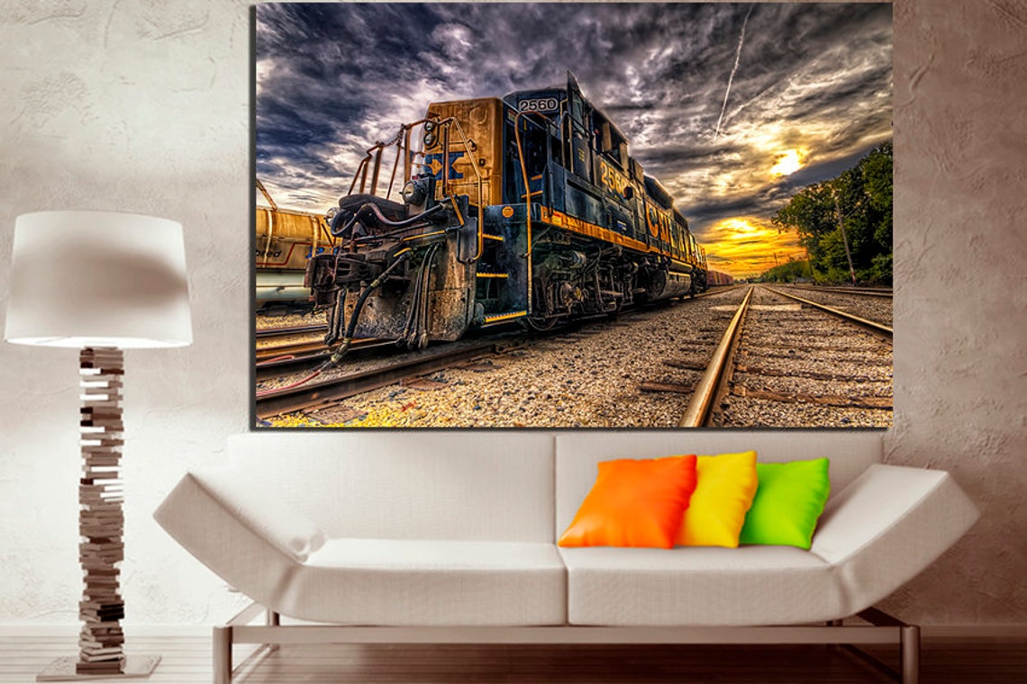 Train Canvas Print Locomotive Decor Train Photo Art Train Home - Etsy