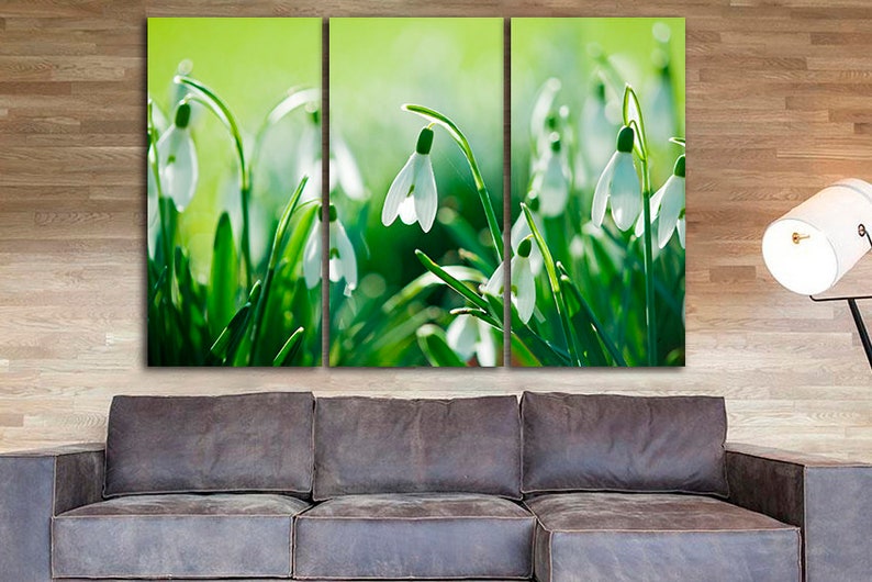 Snowdrops Print Flowers Art Decor Snowdrops Canvas Spring | Etsy