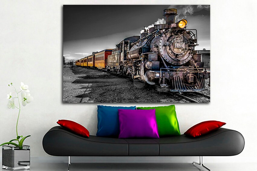 Train Canvas Art Steam Old Train Art Train Poster Train Canvas - Etsy ...