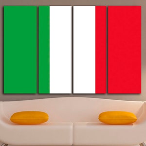 Italy Flag Print on Canvas Europe Italy Flag Art Italy Flag Photo Italy ...