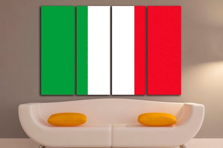 Italy Flag Print on Canvas Europe Italy Flag Art Italy Flag - Etsy