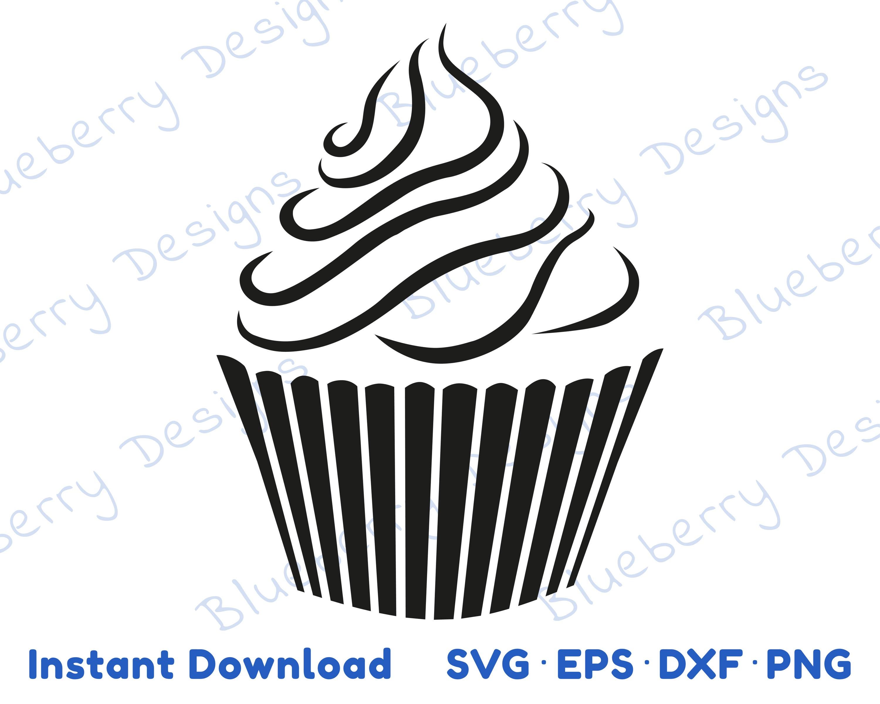 Cupcake Svg Bundle, Cupcake Svg Eps Dxf Png, Cupcake Outline, Cupcake ...