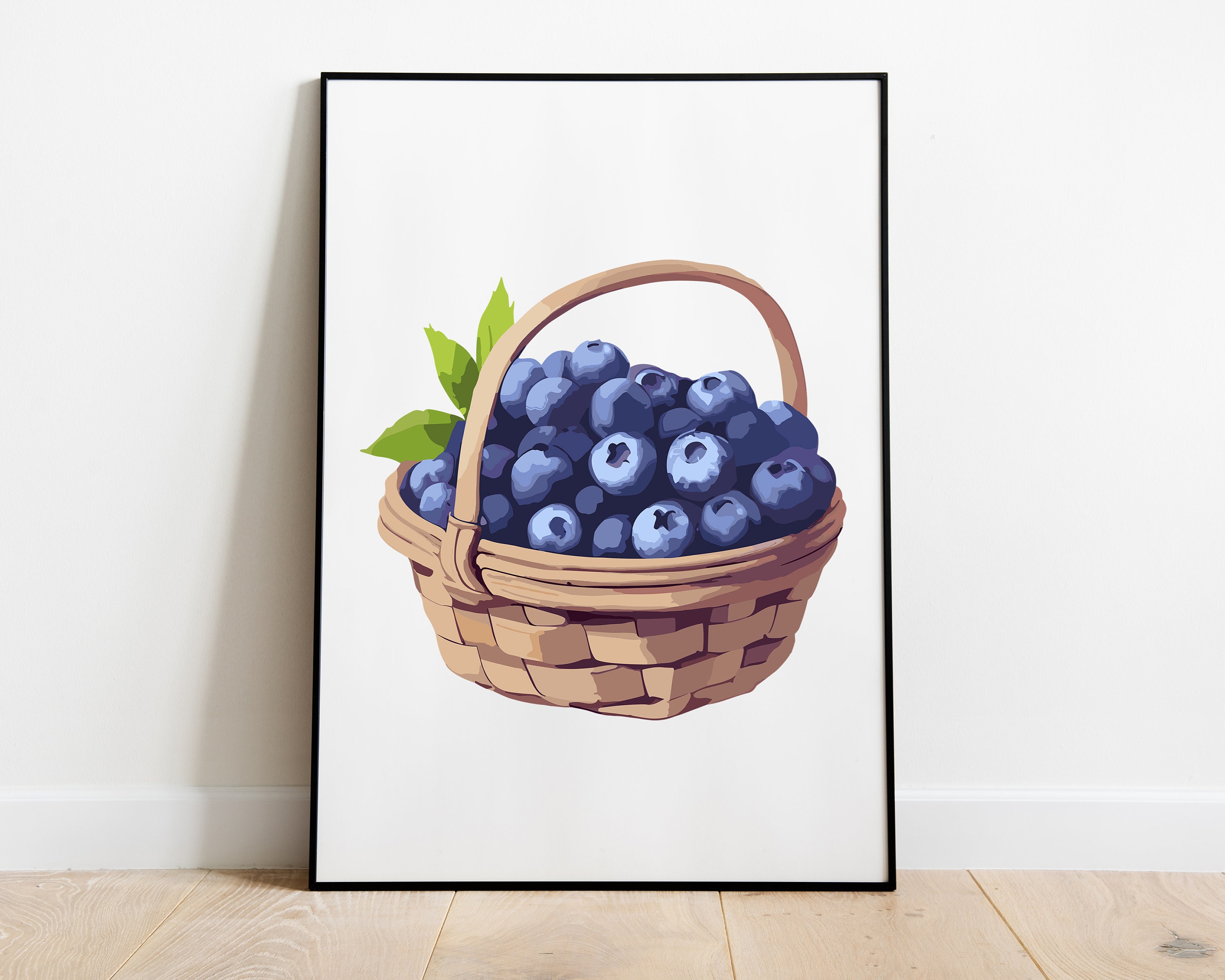 Blueberries Svg, Blueberry Illustration, Basket of Blueberries Svg ...