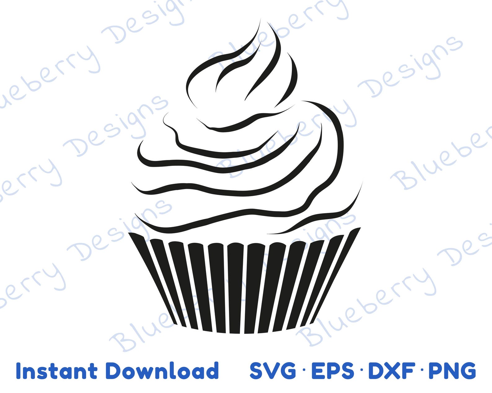 Cupcake Svg Bundle, Cupcake Svg Eps Dxf Png, Cupcake Outline, Cupcake ...