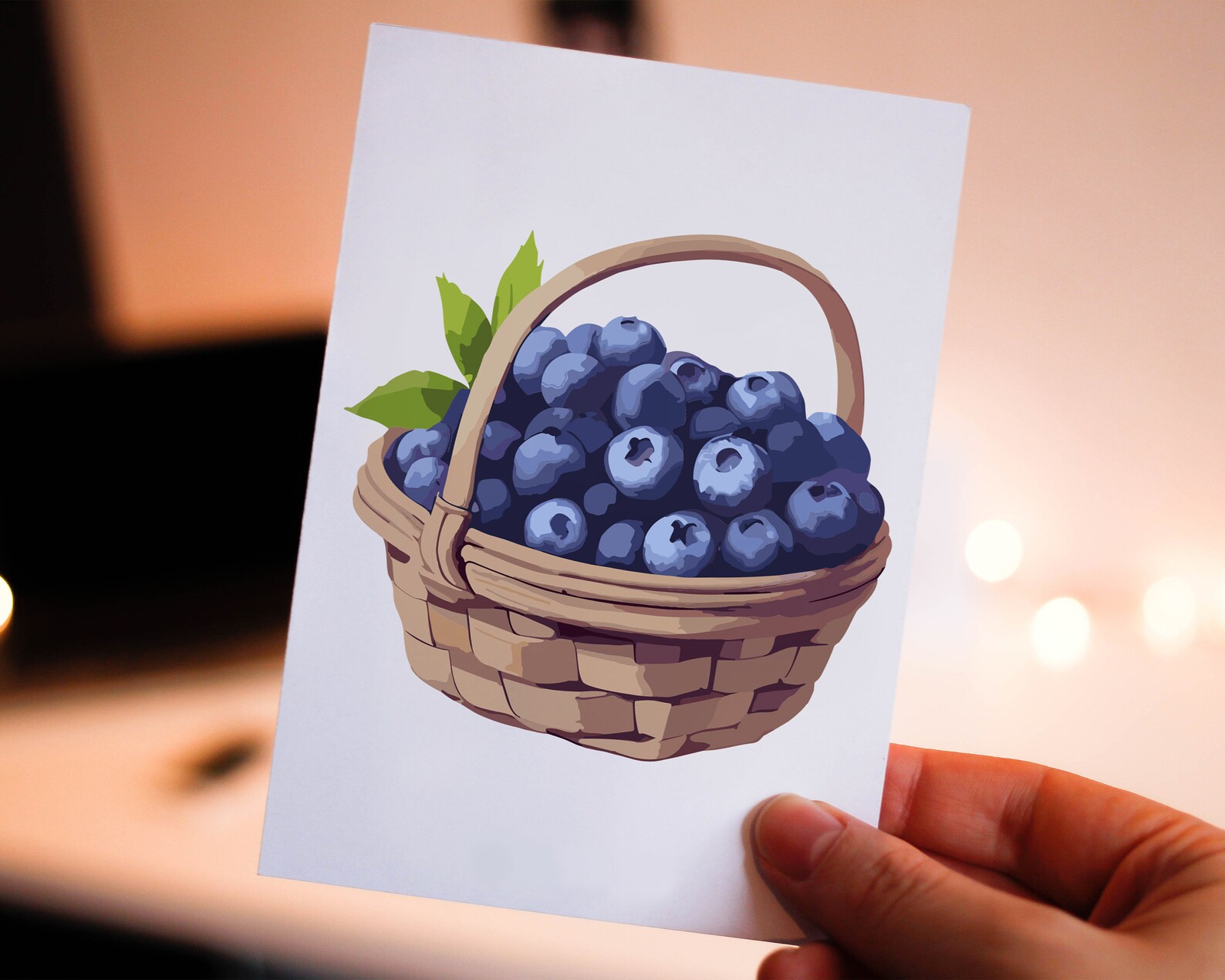 Blueberries Svg, Blueberry Illustration, Basket of Blueberries Svg ...